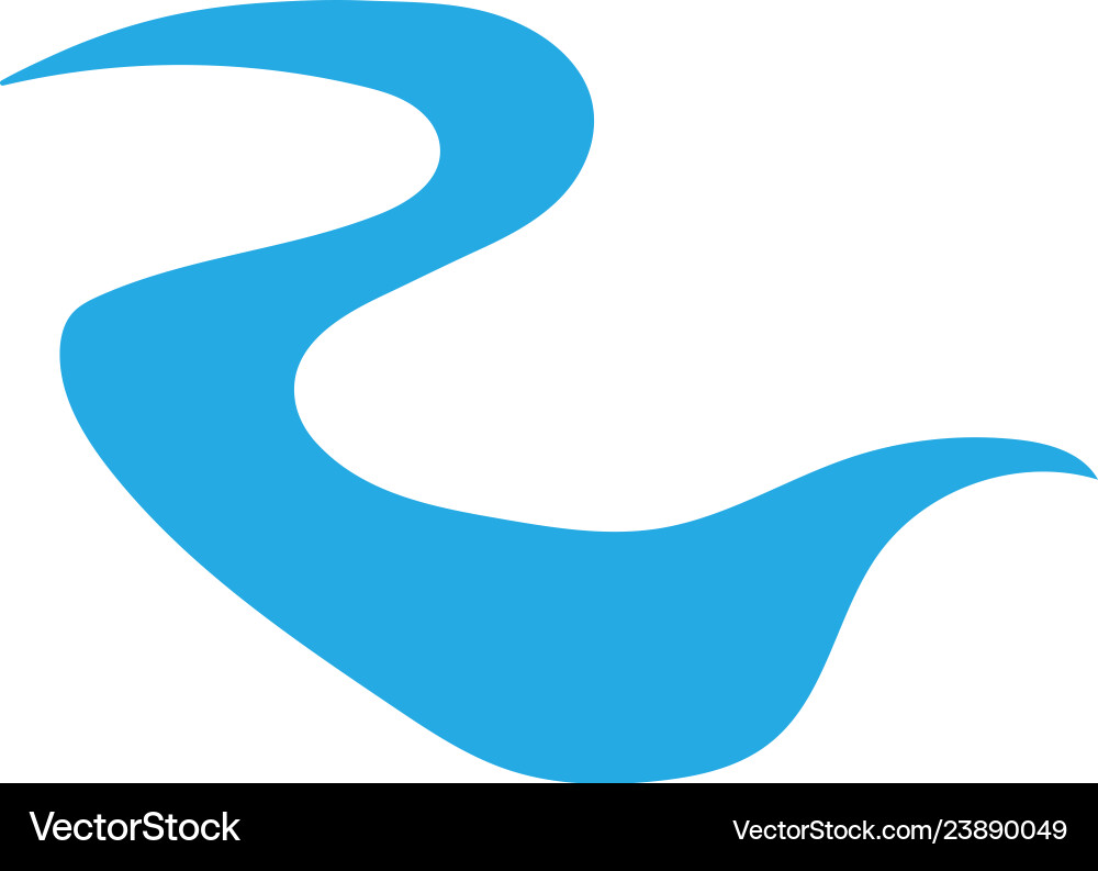 River logo template icon Royalty Free Vector Image