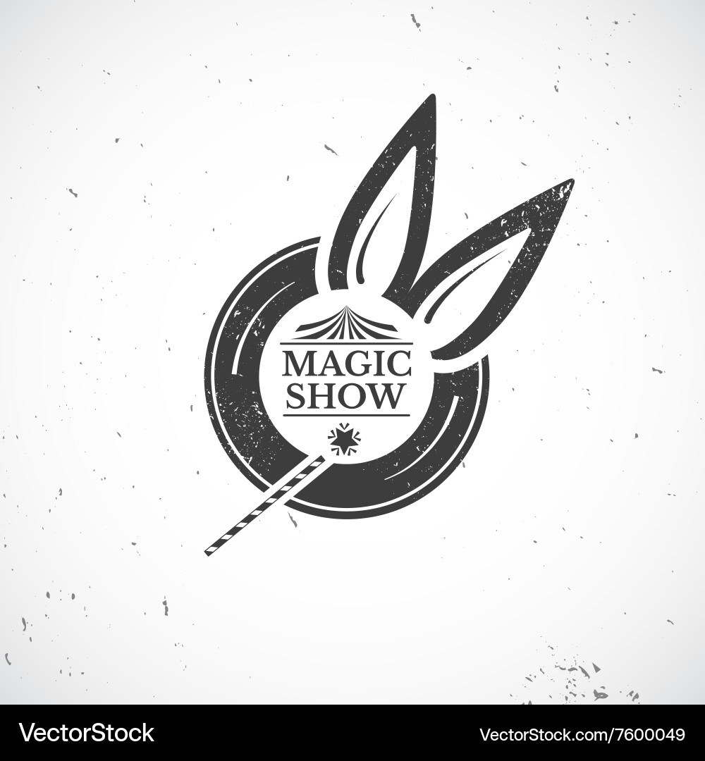 Vintage Magic Show with Bunny Royalty Free Vector Image
