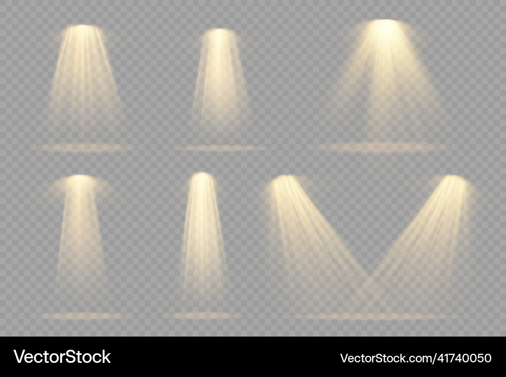 A yellow lighting spotlight golden projector light