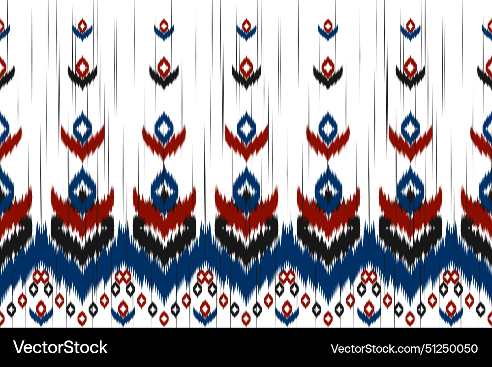 Abstract ethnic pattern art ikat seamless Vector Image