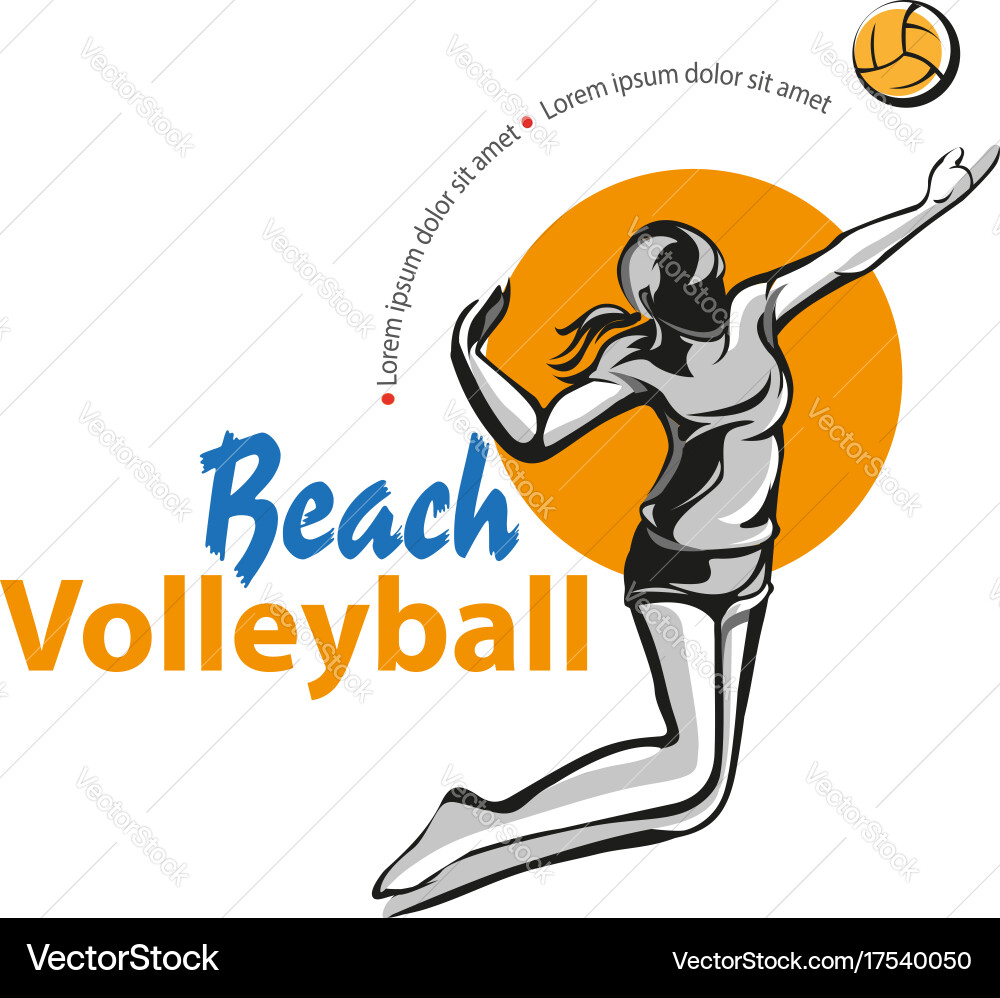 Beach volleyball Royalty Free Vector Image - VectorStock