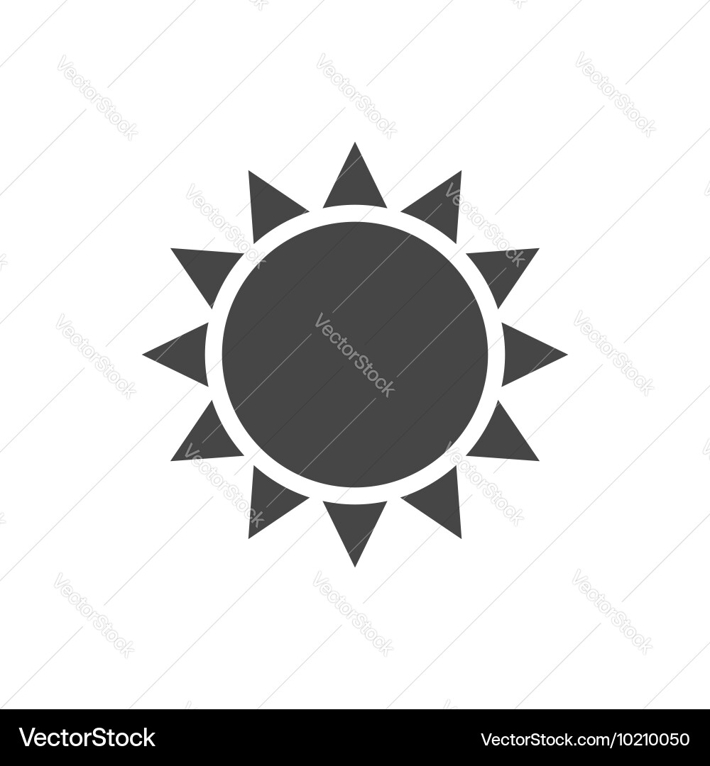 Black design element light sign sun isolated Vector Image
