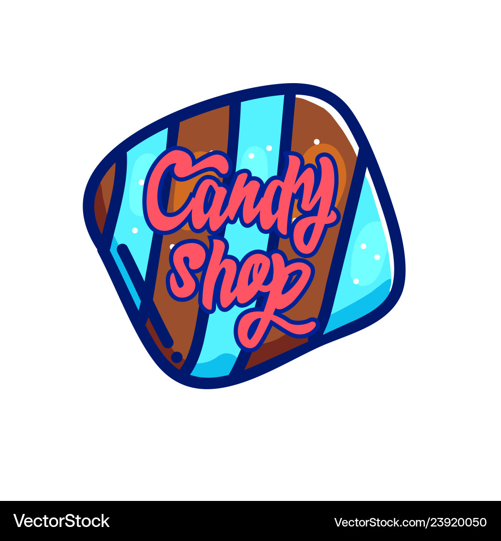 Candy shop hand drawn cartoon Royalty Free Vector Image
