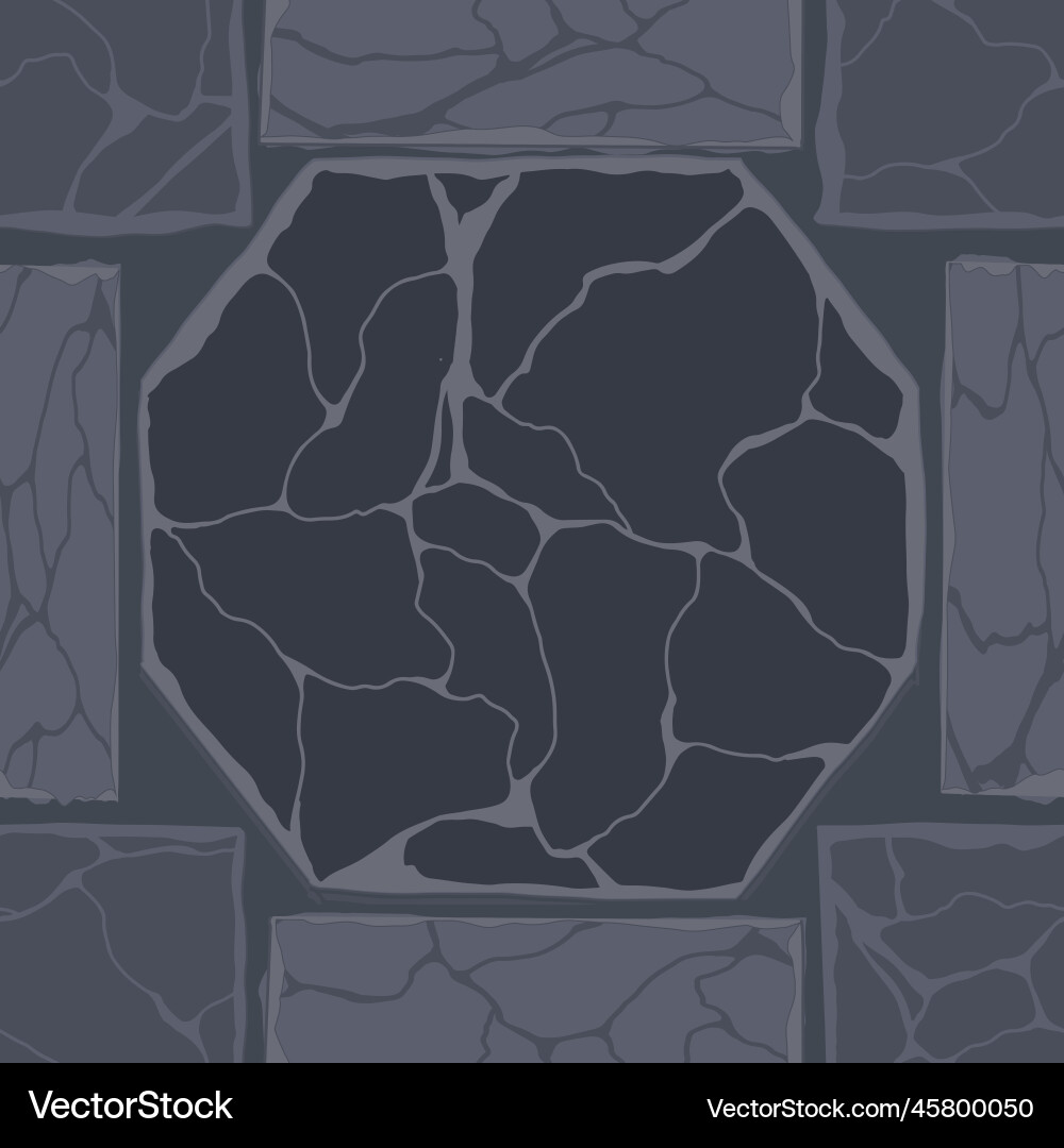 Cartoon game texture rocks and ground surface Vector Image