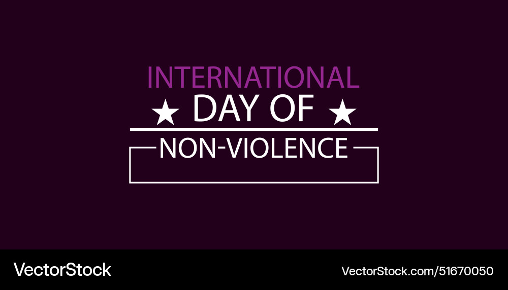 Celebrate non violence with stylish text design Vector Image