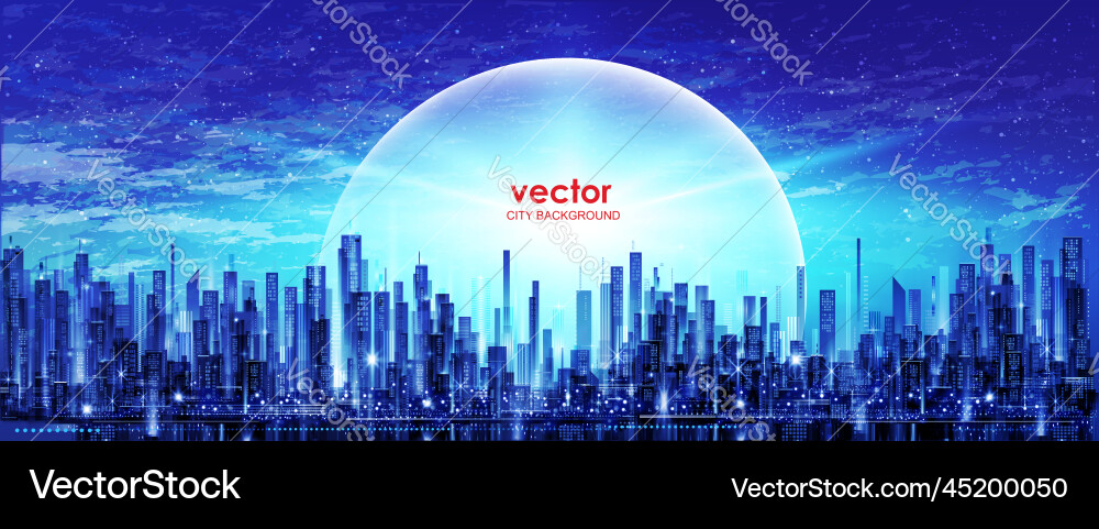 City background with architecture skyscrapers Vector Image