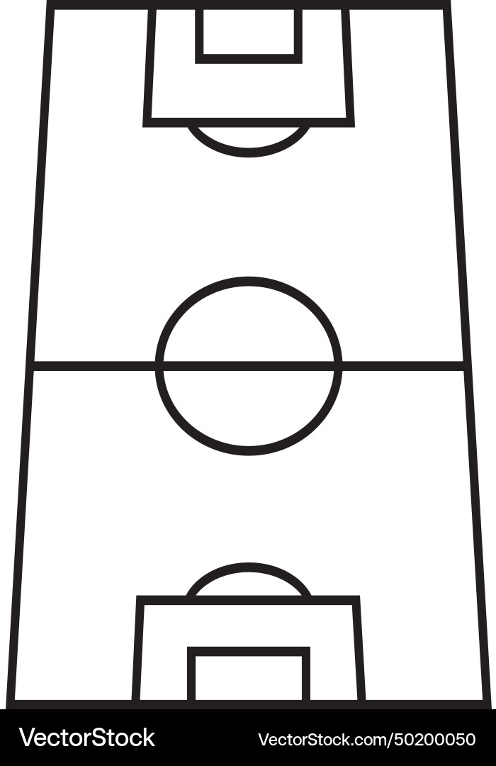 Football field icon Royalty Free Vector Image - VectorStock