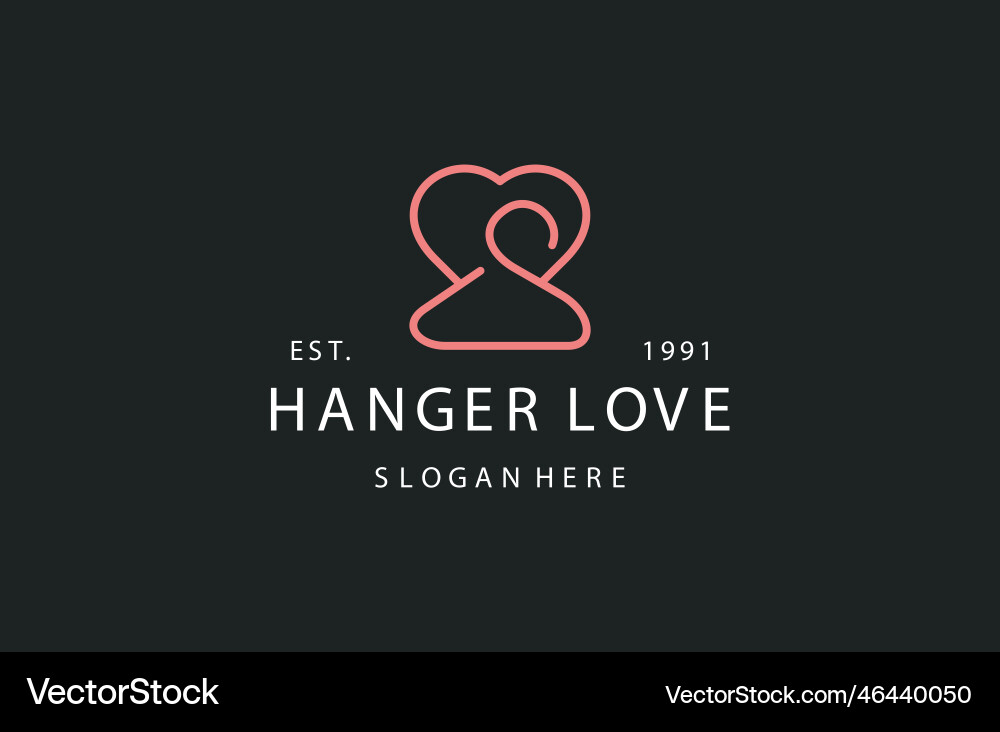 Hanger love Royalty Free Vector Image - VectorStock