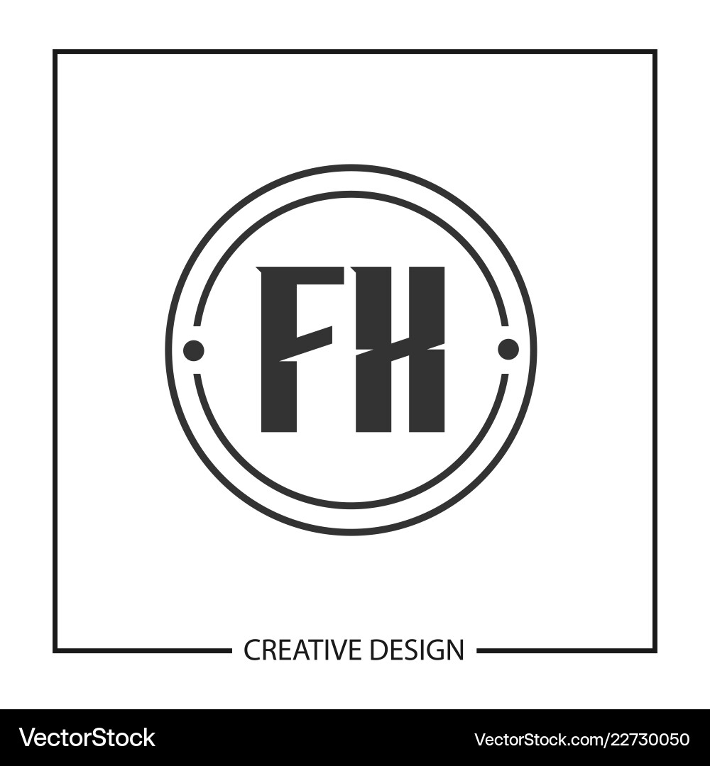 Initial letter fx logo template design Royalty Free Vector