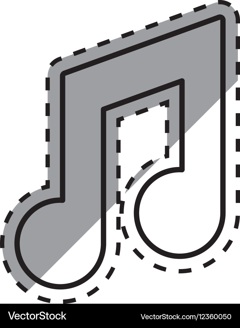 Isolated music note Royalty Free Vector Image - VectorStock