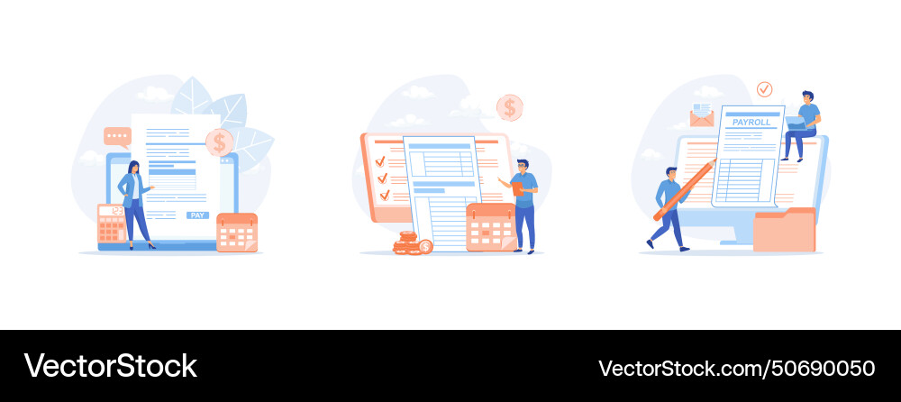 Payroll money statementpayroll Royalty Free Vector Image