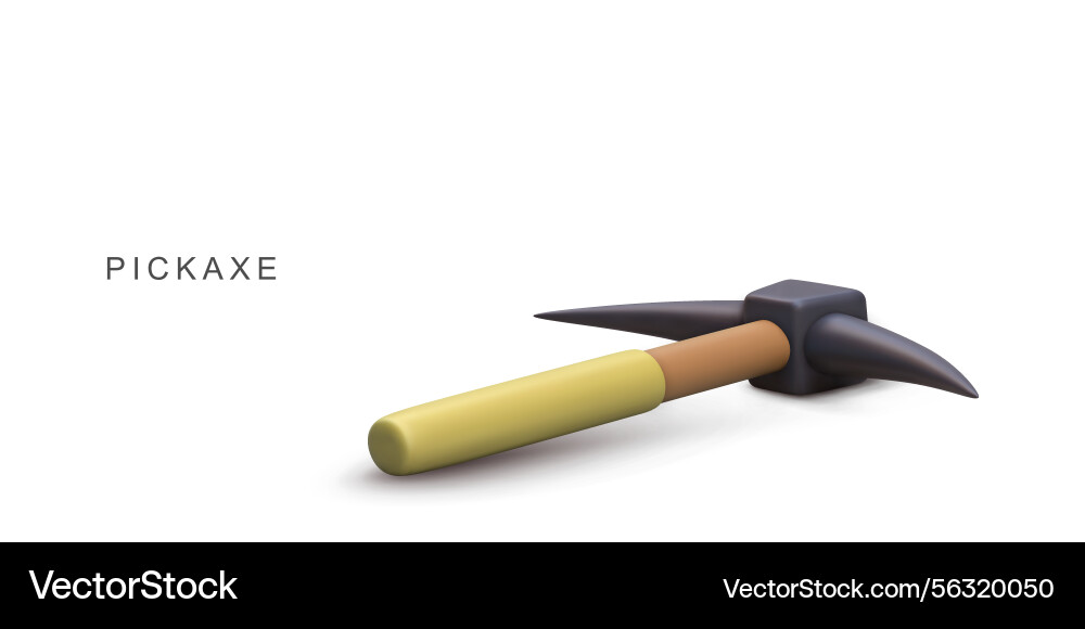 Pickaxe tool for mining construction and geology Vector Image