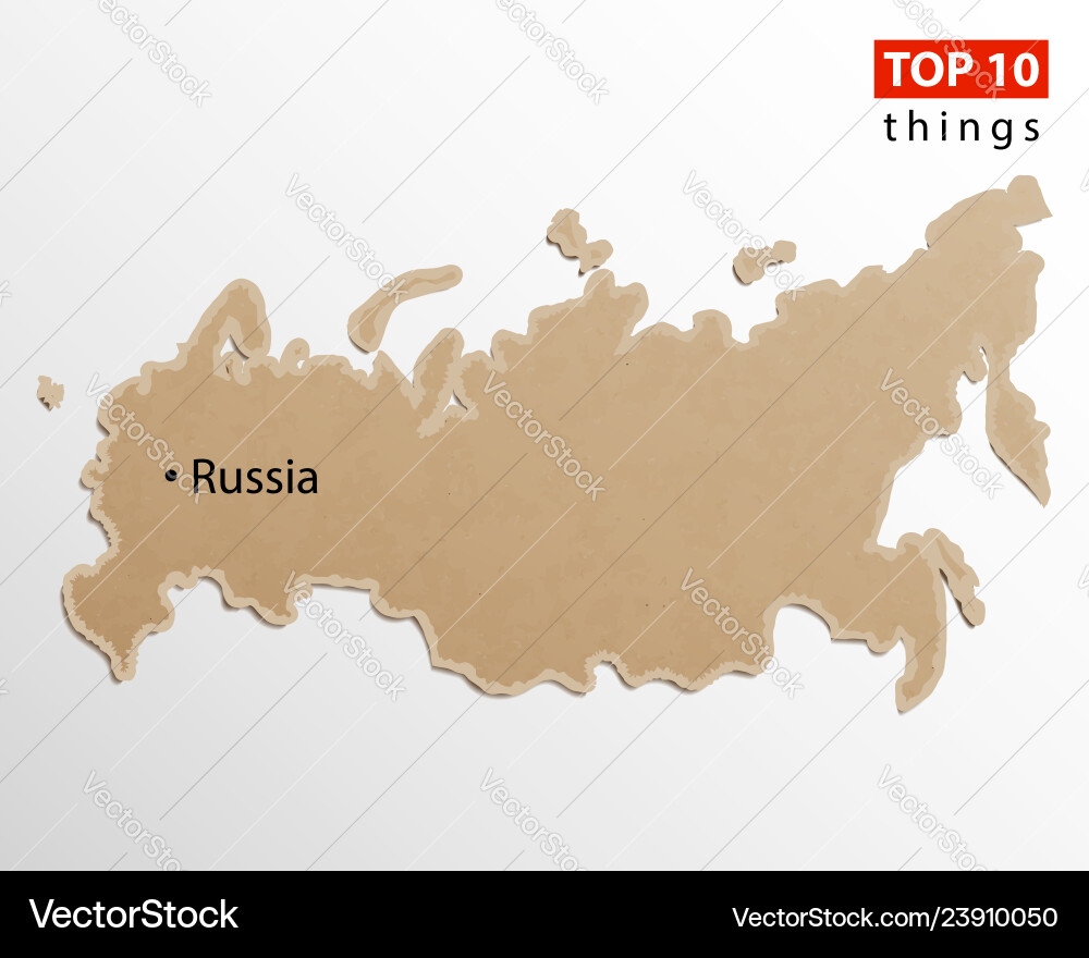 Russland Karte russischen Karten Handwerk Papier Textur