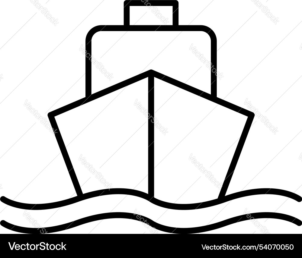 Ship line icon design Royalty Free Vector Image