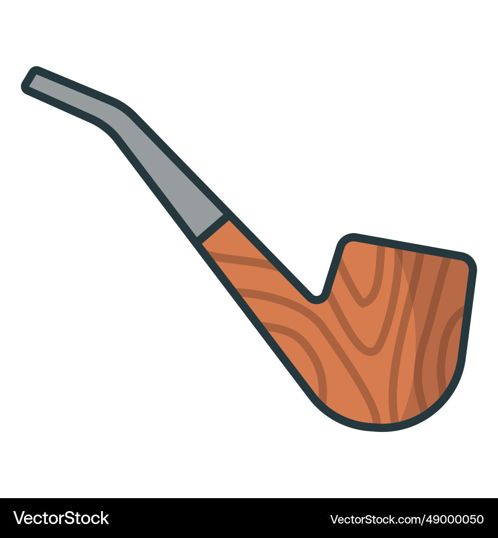 Simple pipe smoke colored Royalty Free Vector Image