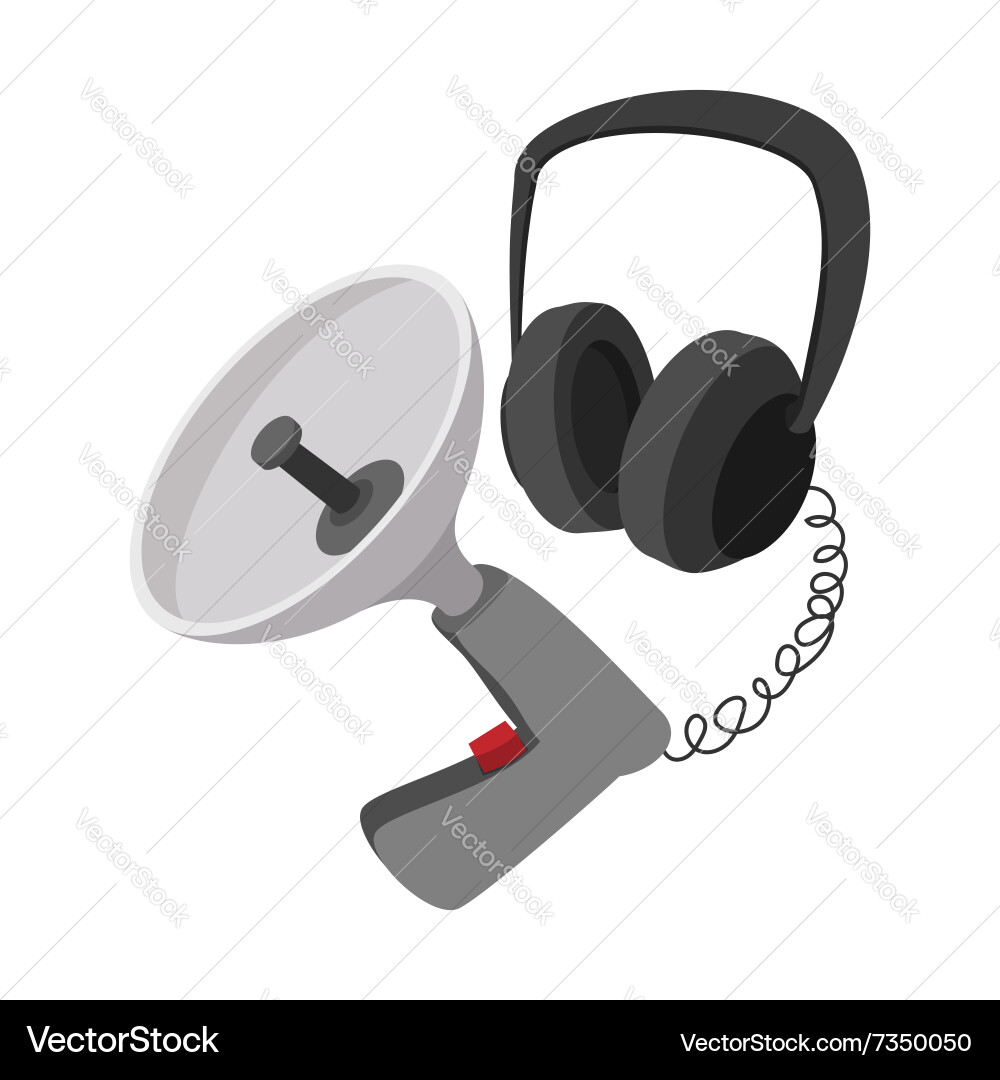 Spy listening device cartoon icon Royalty Free Vector Image