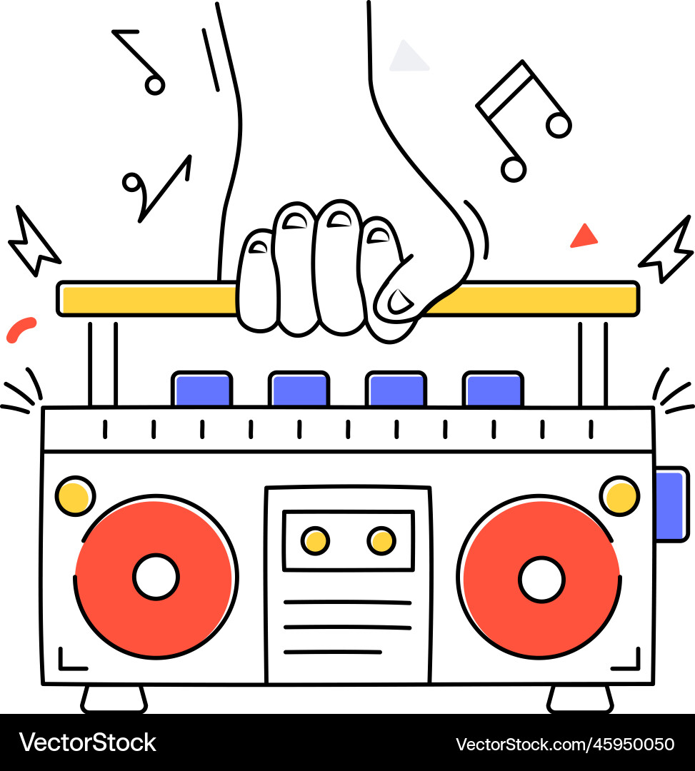 Stereo music Royalty Free Vector Image - VectorStock