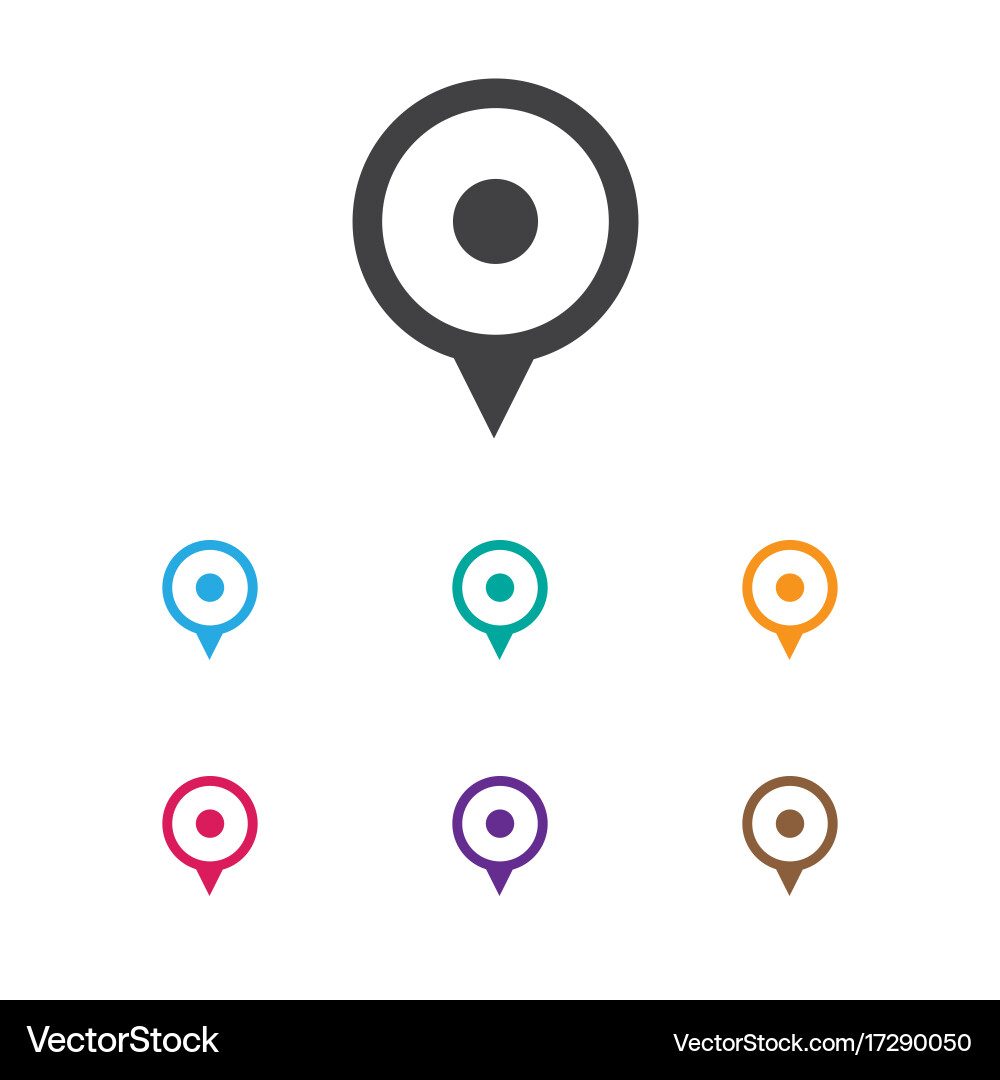 Trip symbol on pin icon Royalty Free Vector Image