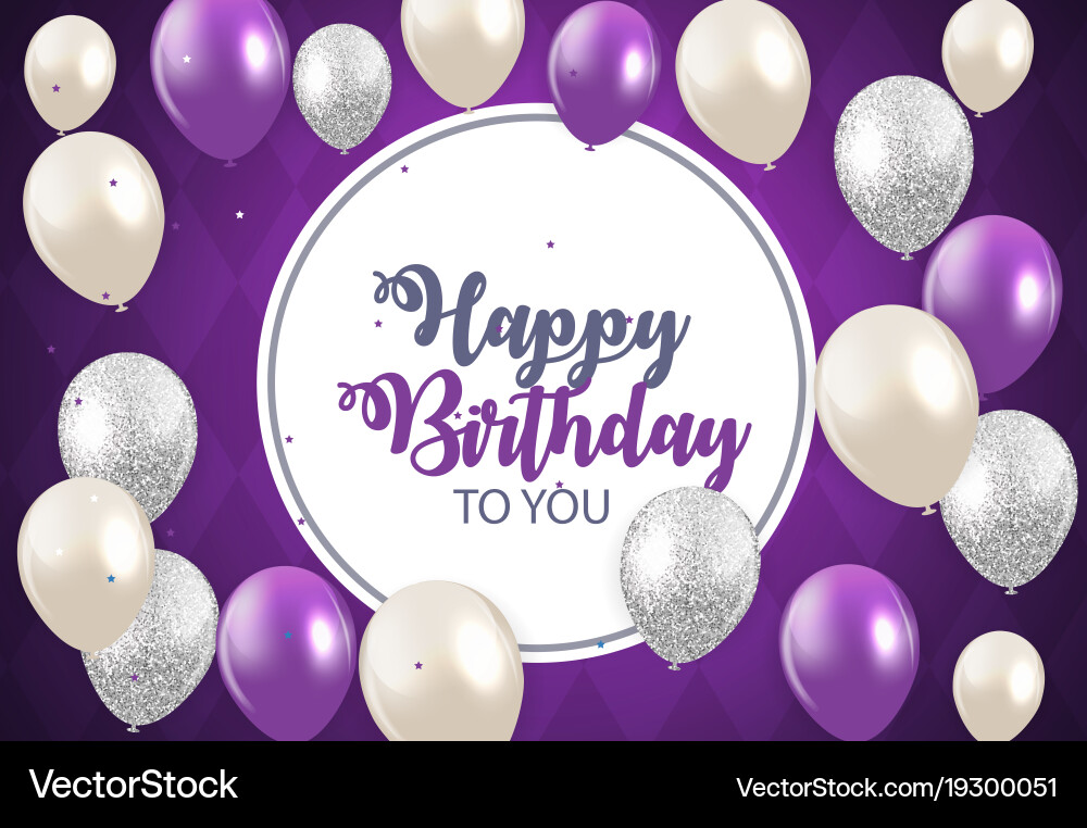 Abstract happy birthday background card template Vector Image