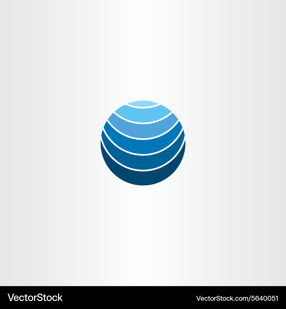 Blue logo globe earth symbol element Royalty Free Vector