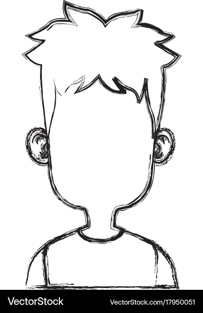Boy faceless cartoon Royalty Free Vector Image