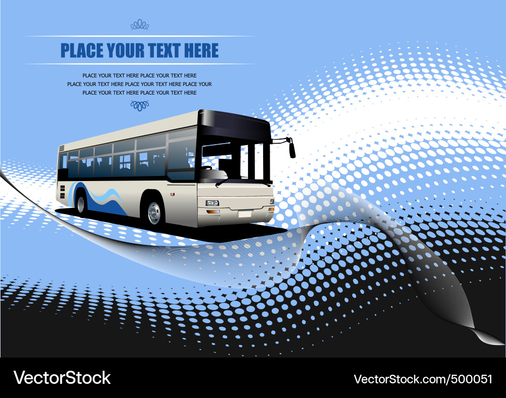 Bus background Royalty Free Vector Image - VectorStock