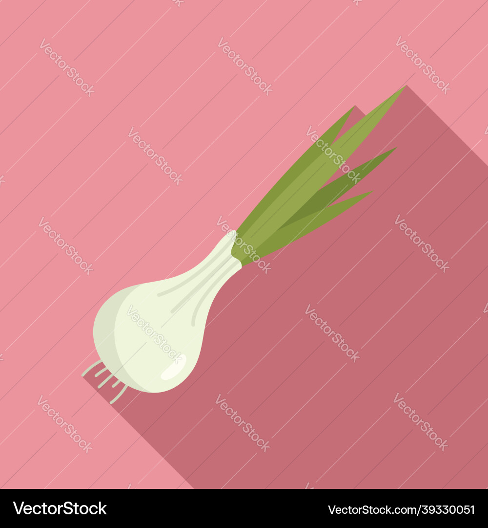 Chinese chive icon flat onion garlic Royalty Free Vector