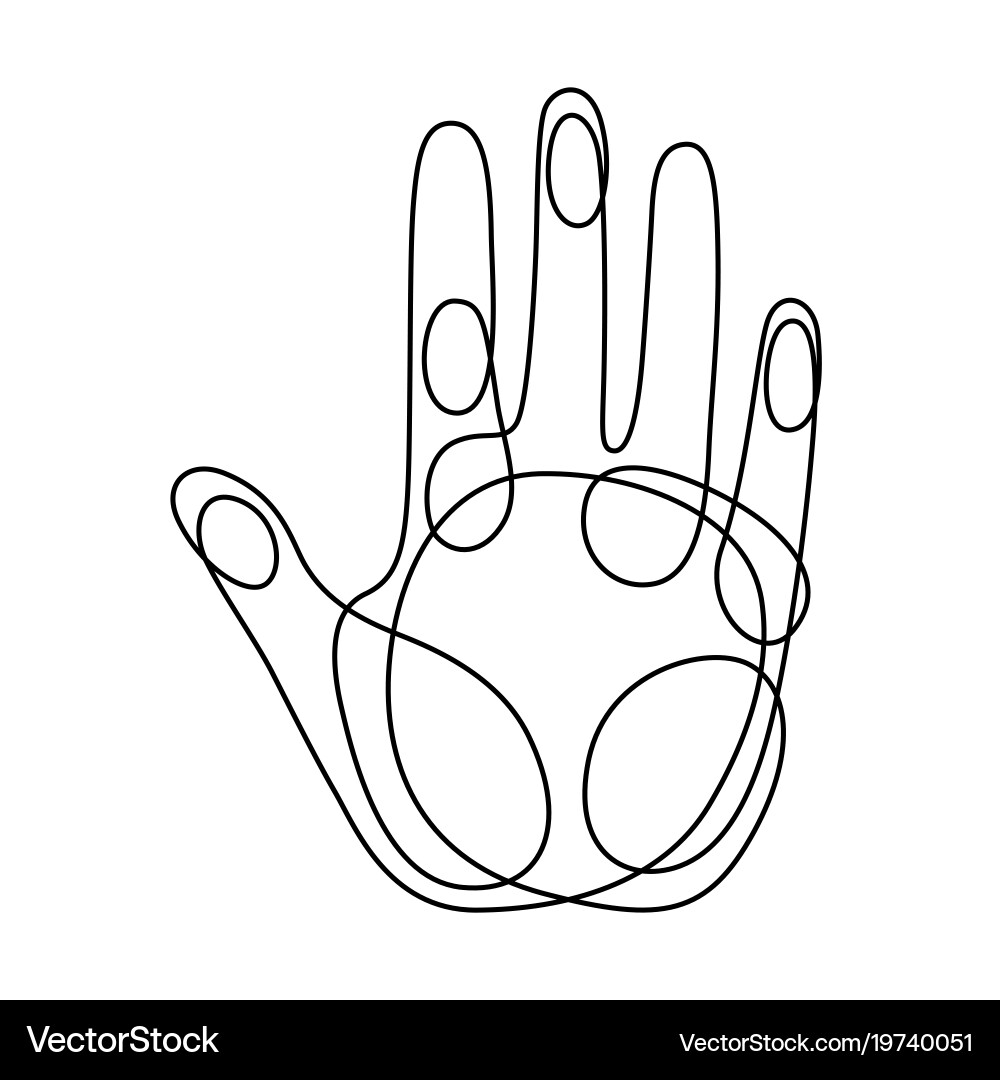 Continuous Hand Line Art Royalty Free Vector Image