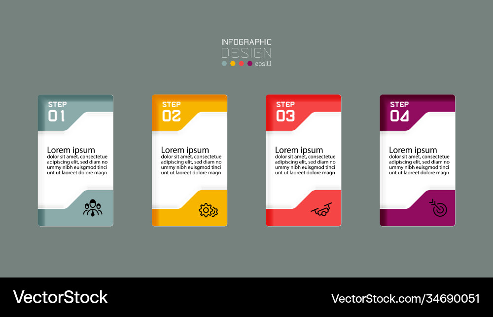 Division square labels for clear information Vector Image