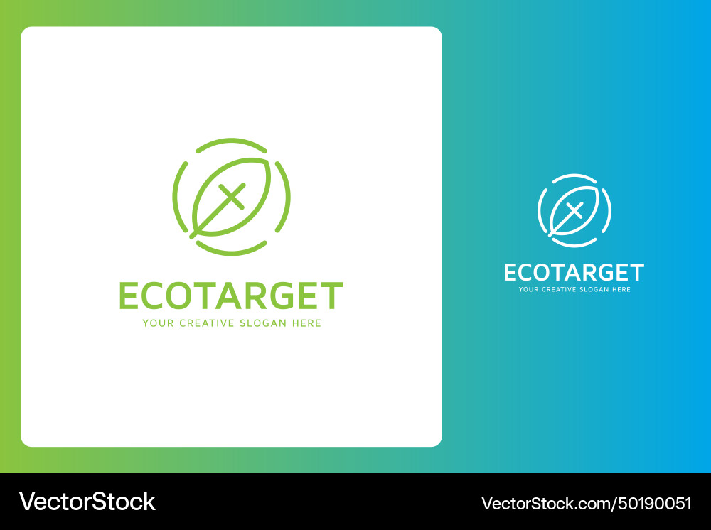 Eco target logo design template Royalty Free Vector Image