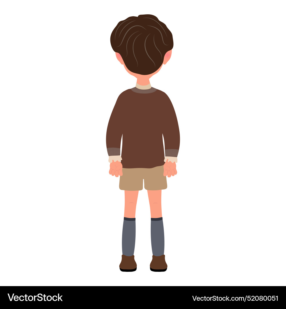 Flat of kid boy wearing Royalty Free Vector Image