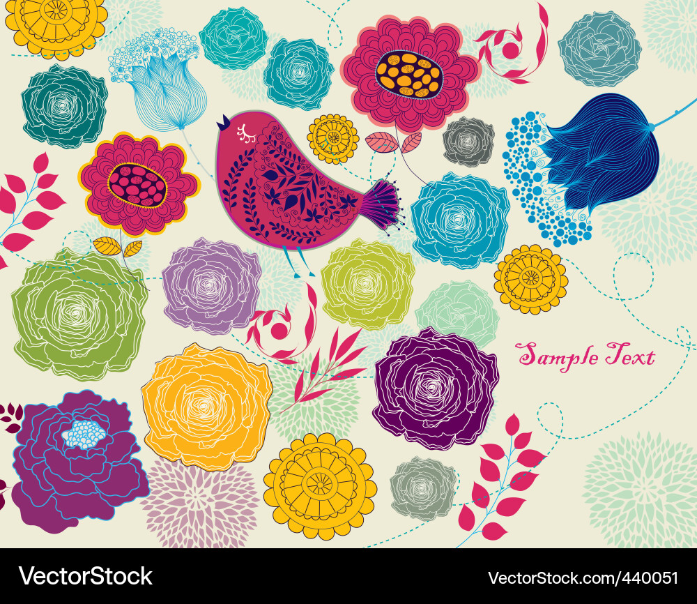 Flower background Royalty Free Vector Image - VectorStock