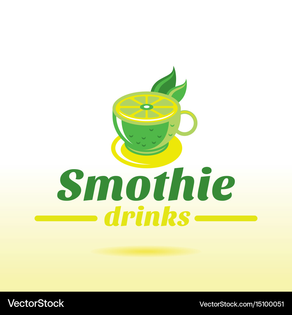 Fresh fruit drink bar logo icon flat juice Vector Image