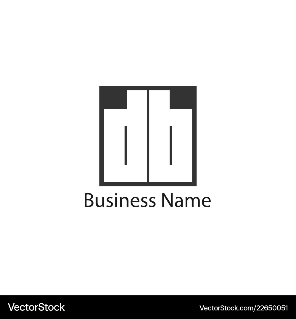 Initial letter db logo template design Royalty Free Vector