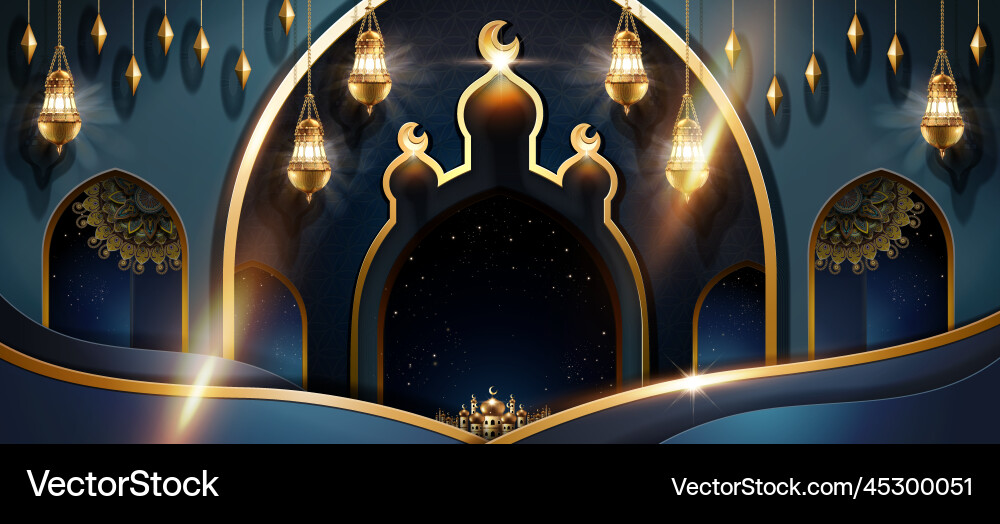 Islamic art background Royalty Free Vector Image