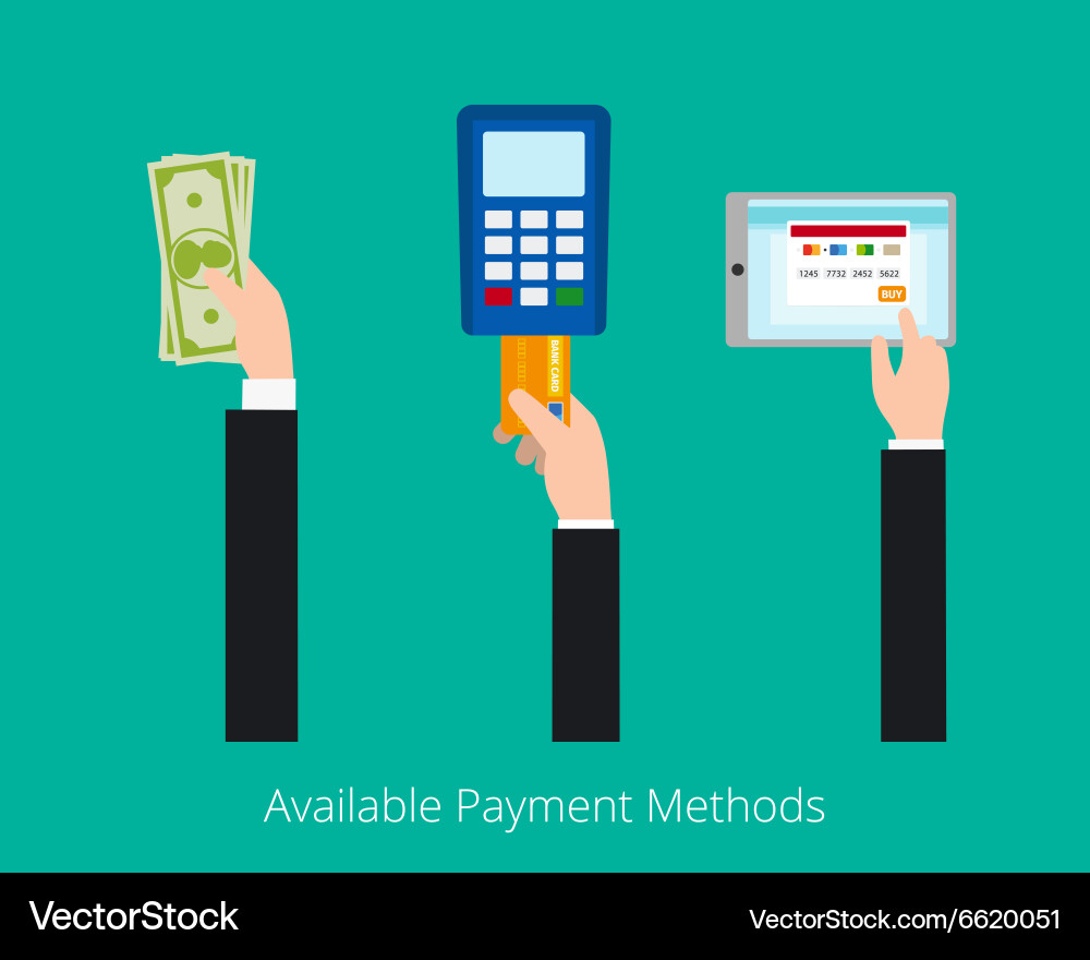 Payment Methods & Options Royalty Free Vector Image
