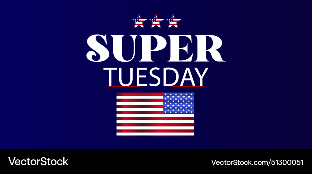 Peninsula super tuesday stylish text design Vector Image