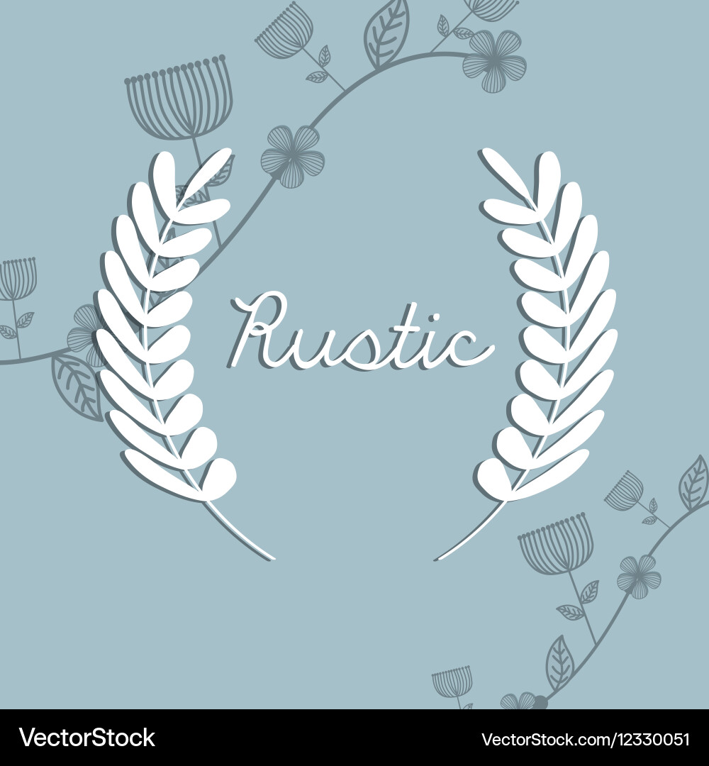 Rustic decorative style Royalty Free Vector Image