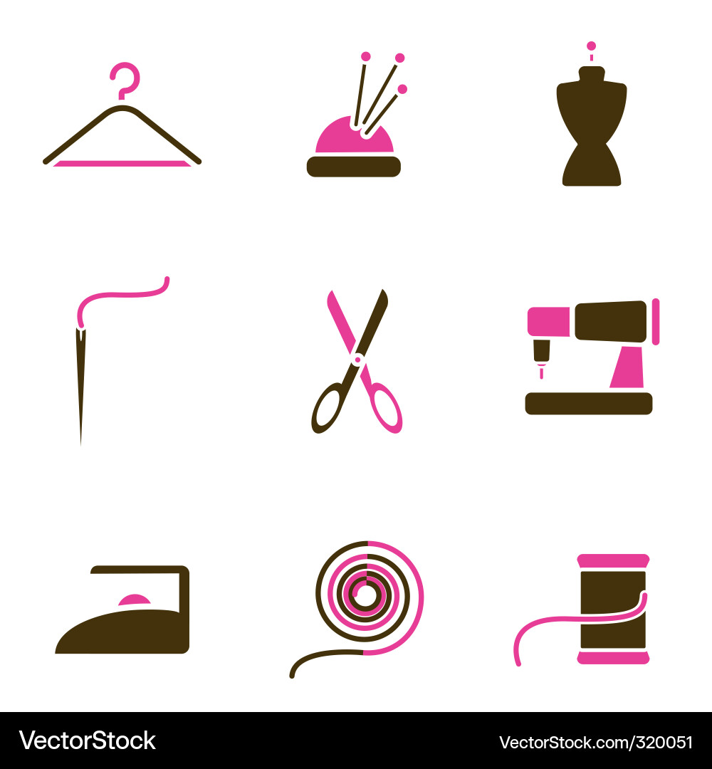 Tailoring object icon Royalty Free Vector Image