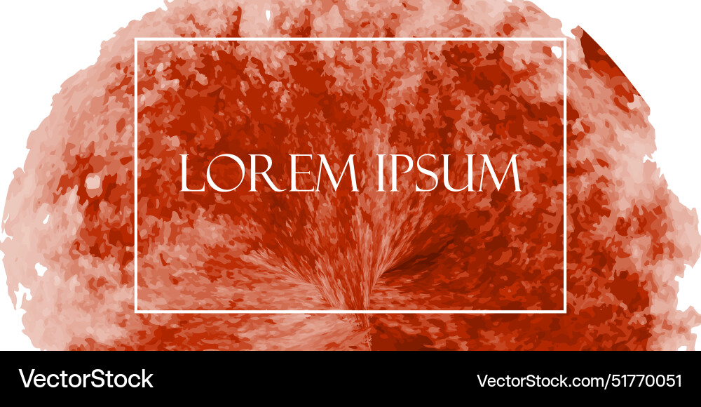 Watercolor background abstract red banner Vector Image