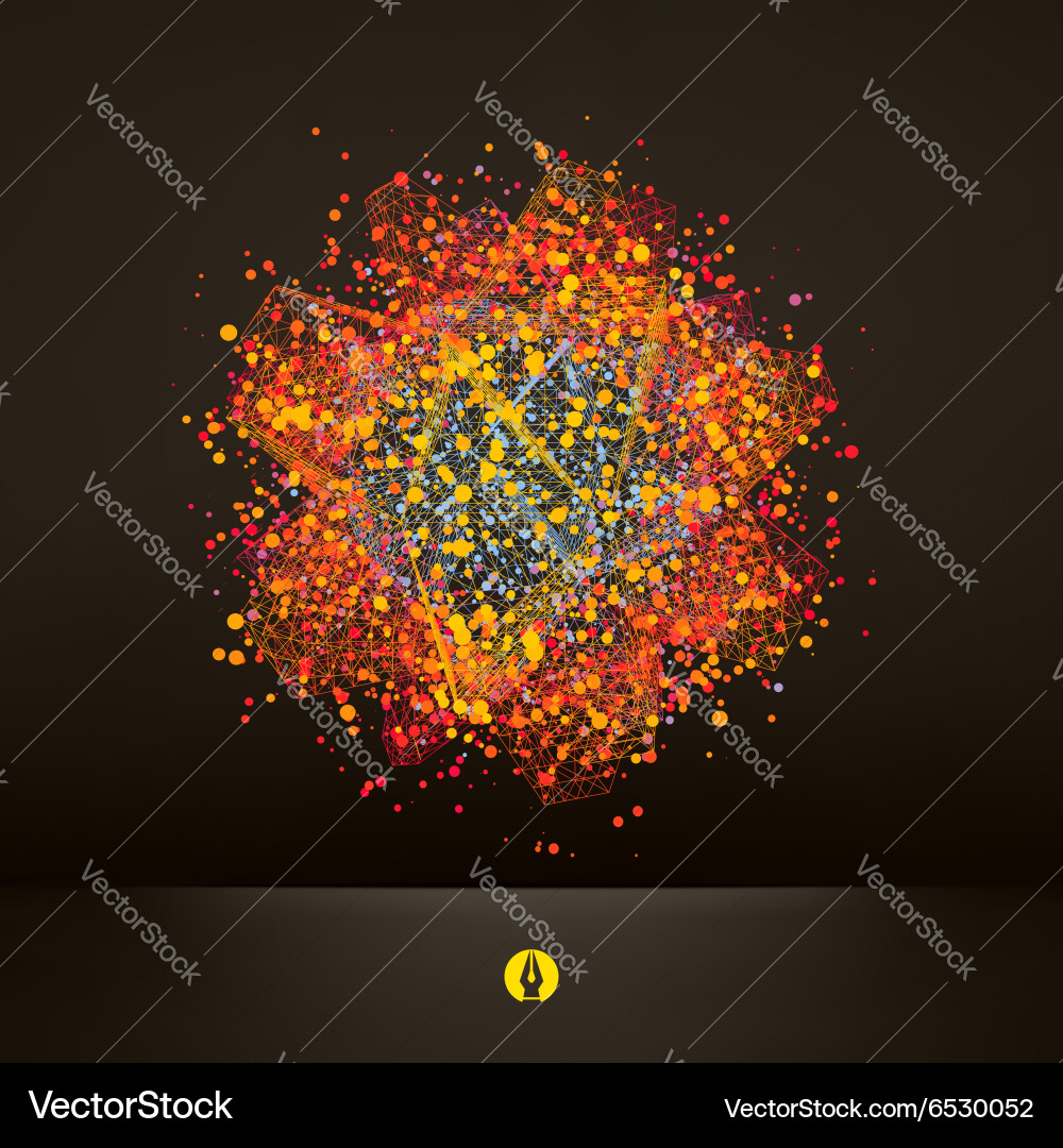 Abstract 3d design element emblem Royalty Free Vector Image