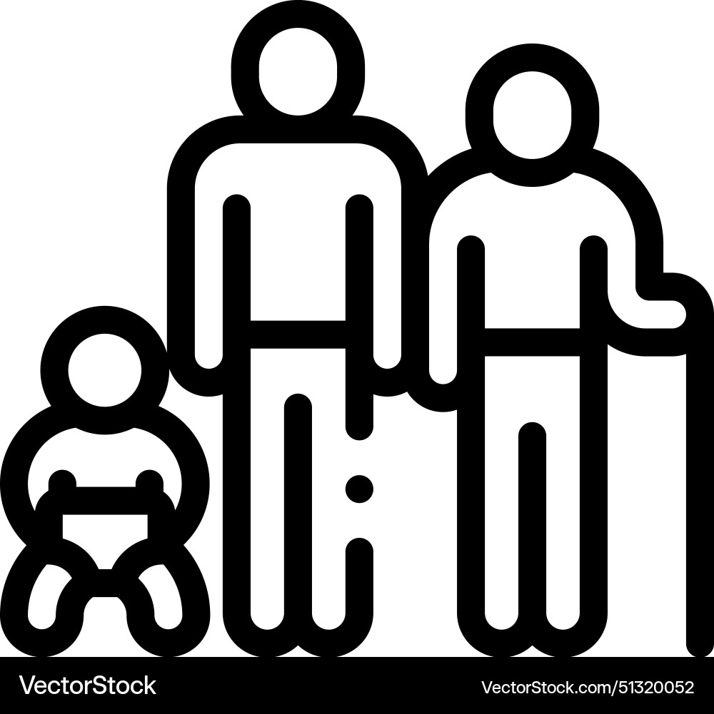 Age group icon thin linear style design isolated Vector Image