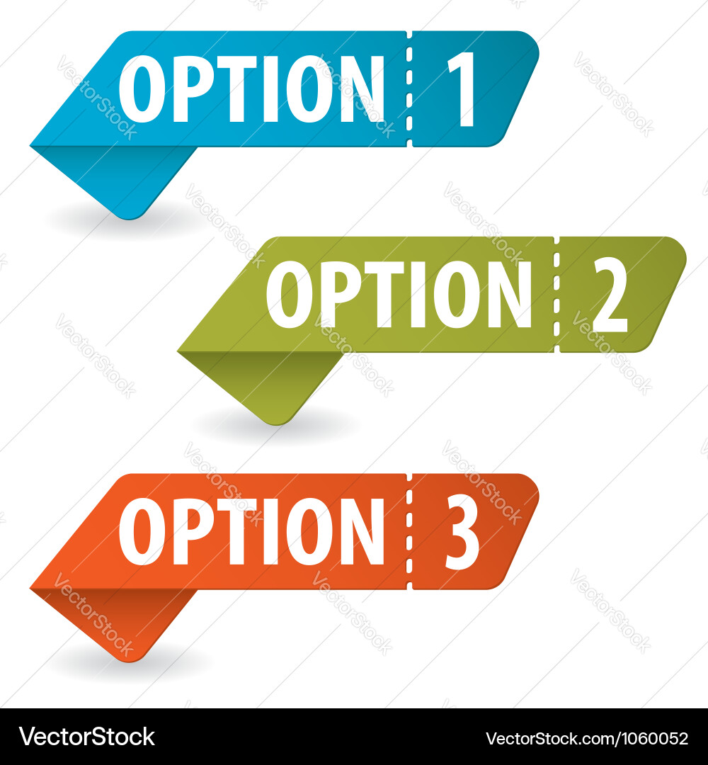 Collect option signs Royalty Free Vector Image