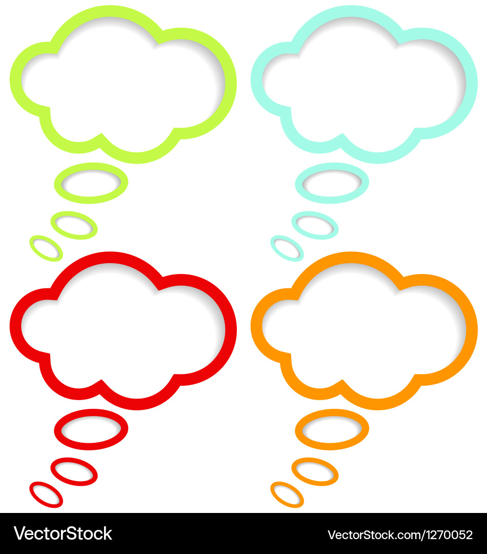 Color cloud speech Royalty Free Vector Image - VectorStock