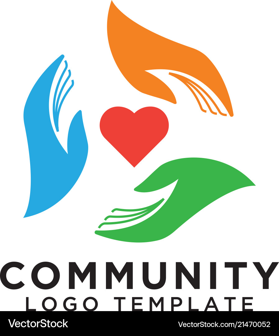 Community organization logo design template Vector Image