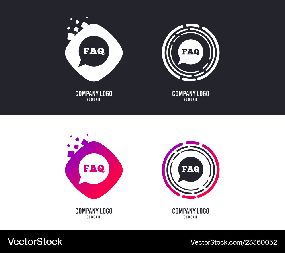 Faq information sign icon help symbol Royalty Free Vector