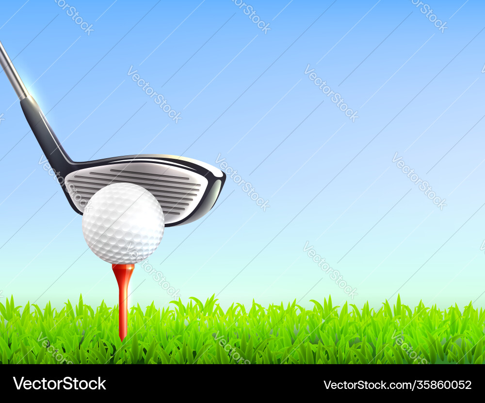 Golf realistic background Royalty Free Vector Image