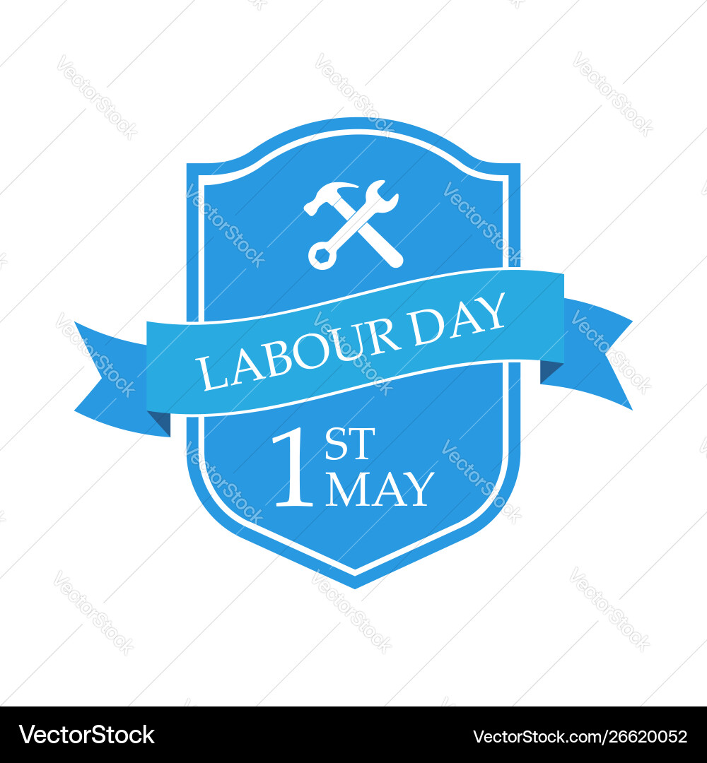 Happy 1st may - labour day isolated on white Vector Image