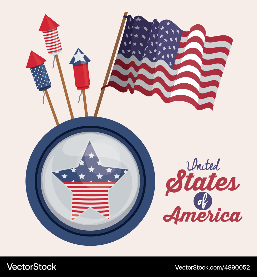 Independence day design Royalty Free Vector Image