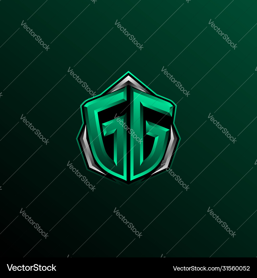 Initial gg logo design Royalty Free Vector Image